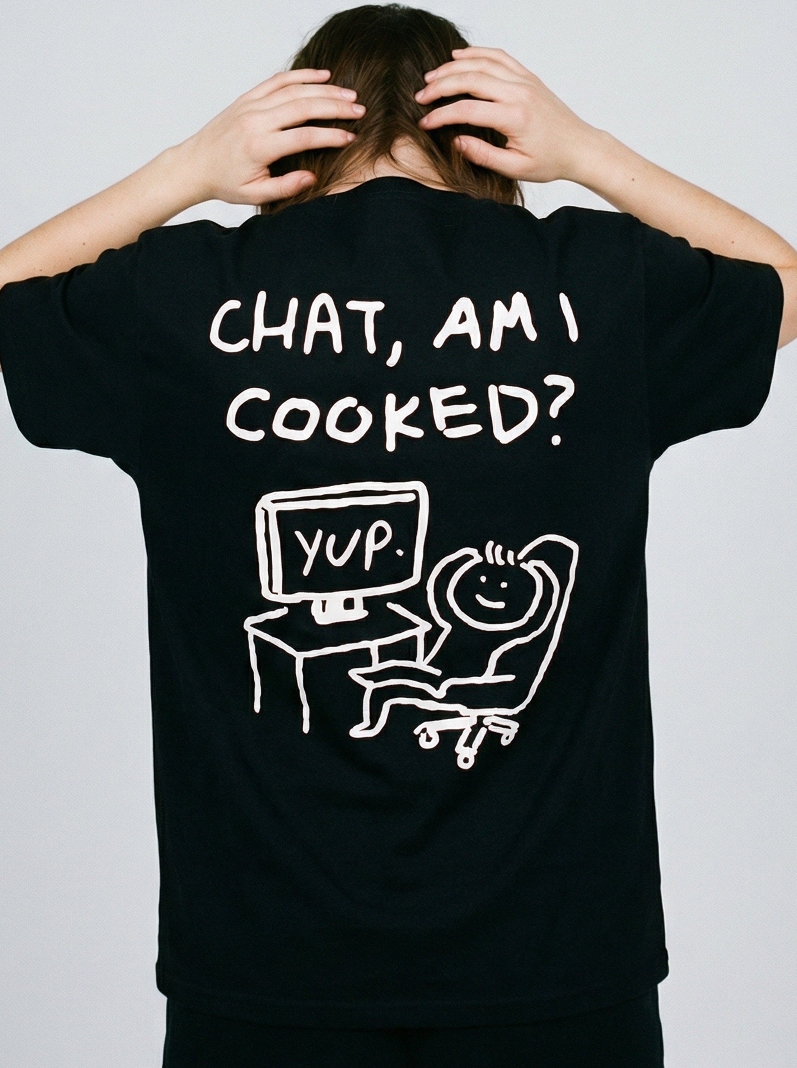 "Chat Am I Cooked?" Shirt: Classic Edition – Cactus Hug